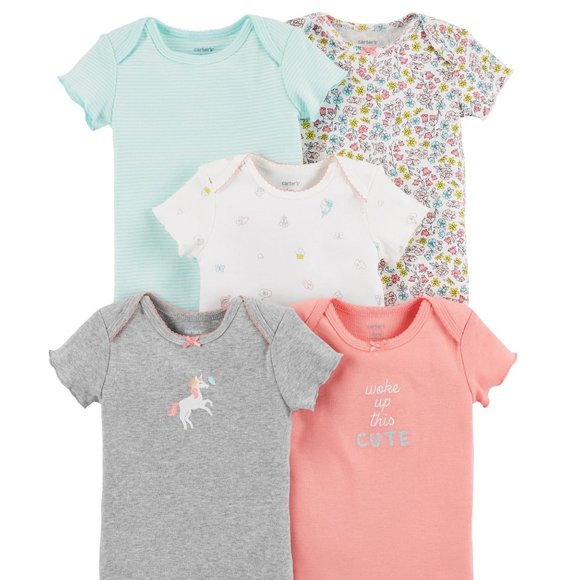 Carter's | One Pieces | Carters Unicorn 5 Pack Bodysuits 6 Or 9 Months | Poshmark